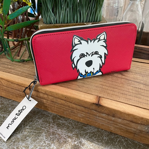 Marc Tetro | Bags | New Marc Tetro Red Westie Large Wallet | Poshmark